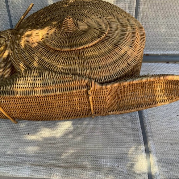 Other | Wicker Snail Magazine Holder | Poshmark